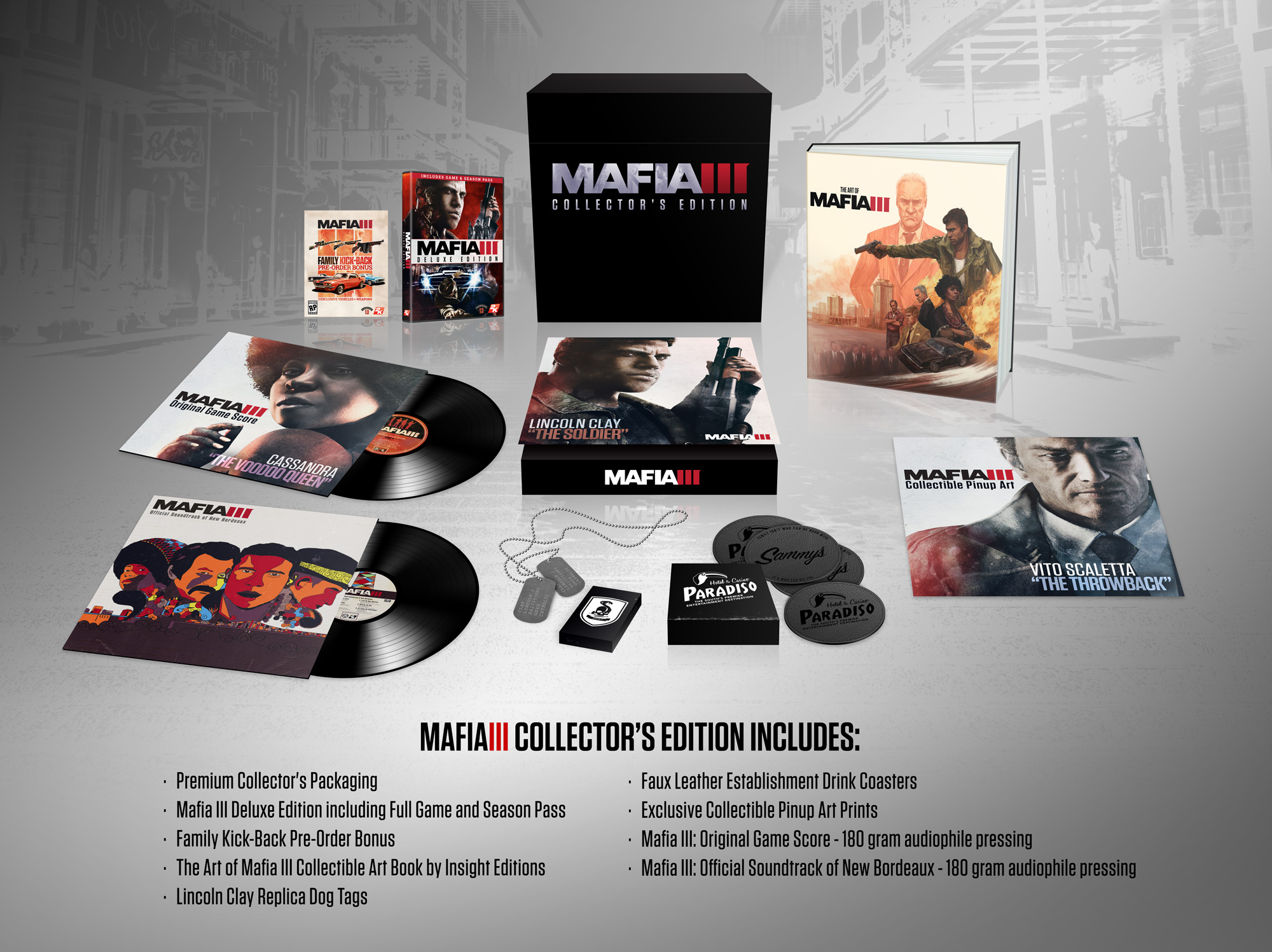 Así luce la edición para coleccionistas de Mafia III - Joystick Cloud